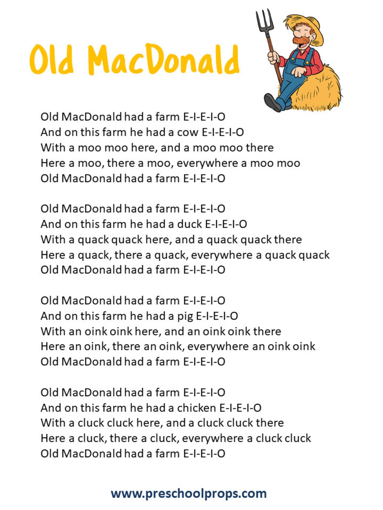 Old Macdonald Puppet Felt / Flannel Board / Puppet Set for Literacy and ...