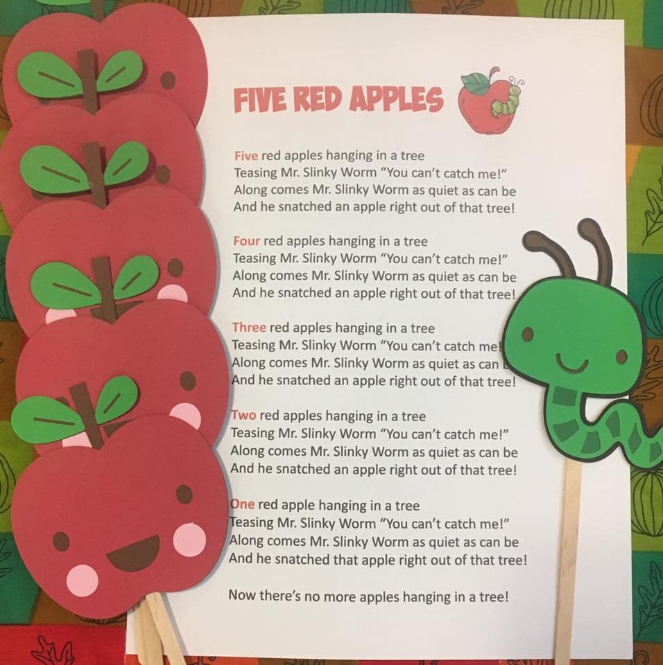 Five Red Apples