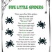 Five Little Spiders Felt / Flannel Board / Puppet Set for Literacy and ...