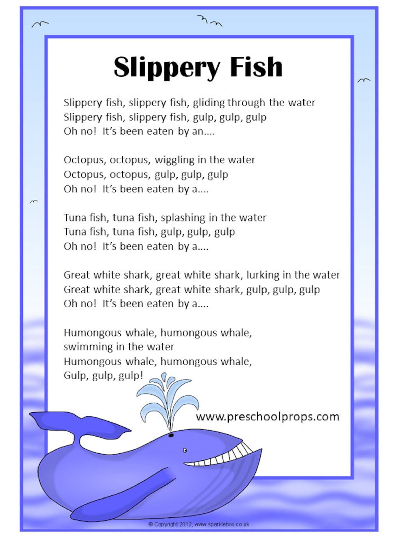 Slippery Fish Felt / Flannel Board / Puppet Set for Literacy and Speech ...