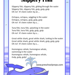 Slippery Fish Felt / Flannel Board / Puppet Set for Literacy and Speech ...