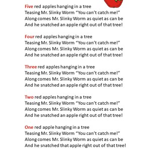 Five Red Apples Puppet / Felt Board Set for Literacy and Speech Therapy ...