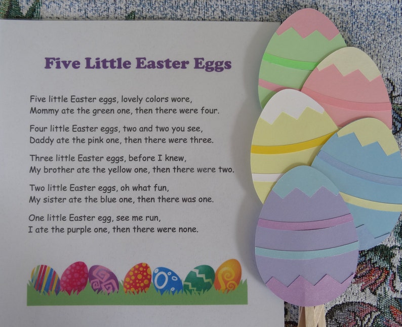 Five Little Easter Eggs Felt / Flannel Board / Puppet Set for Literacy ...