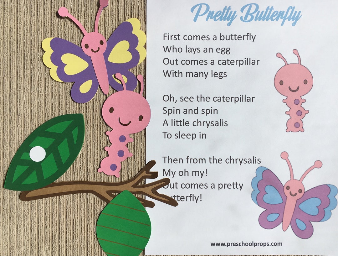 Butterfly Life Cycle Felt / Flannel Board / Puppet Set for Literacy and ...