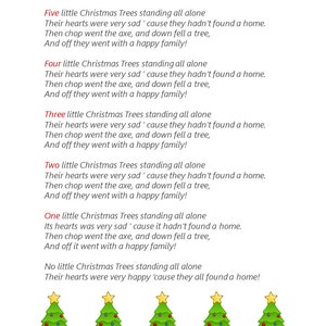 Five Little Christmas Trees Felt / Flannel Board / Puppet Set for ...