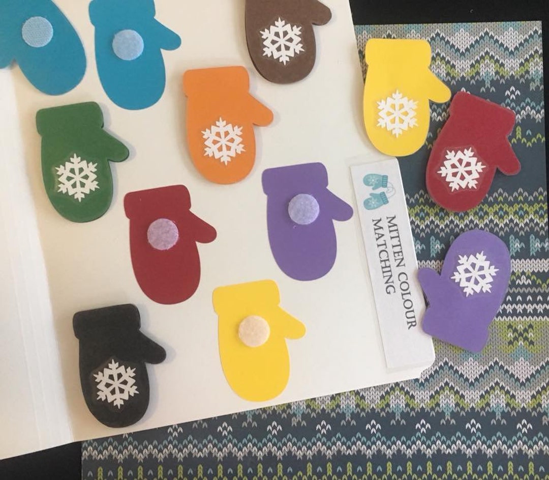 Mitten Colour Matching Folder for Literacy and Speech Therapy - Etsy