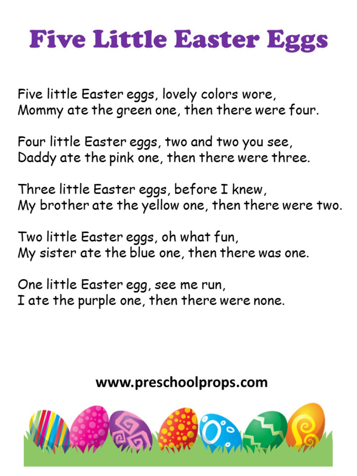 Five Little Easter Eggs Felt / Flannel Board / Puppet Set for Literacy ...