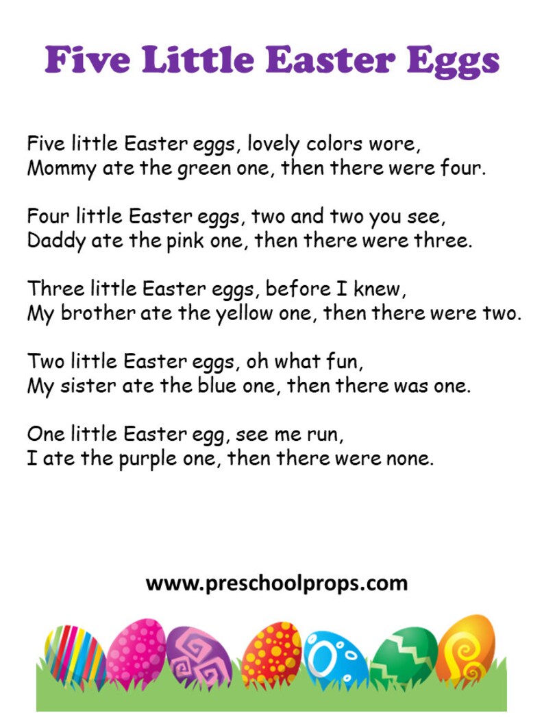 Five Little Easter Eggs Felt / Flannel Board / Puppet Set for Literacy ...