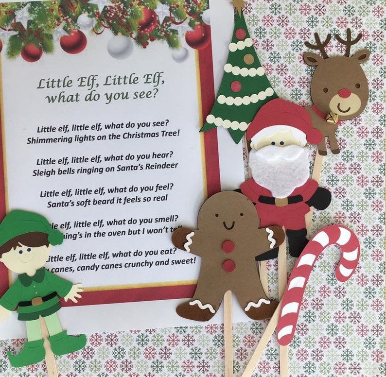 Little Elf, Little Elf Felt / Flannel Board / Puppet Set for Literacy ...