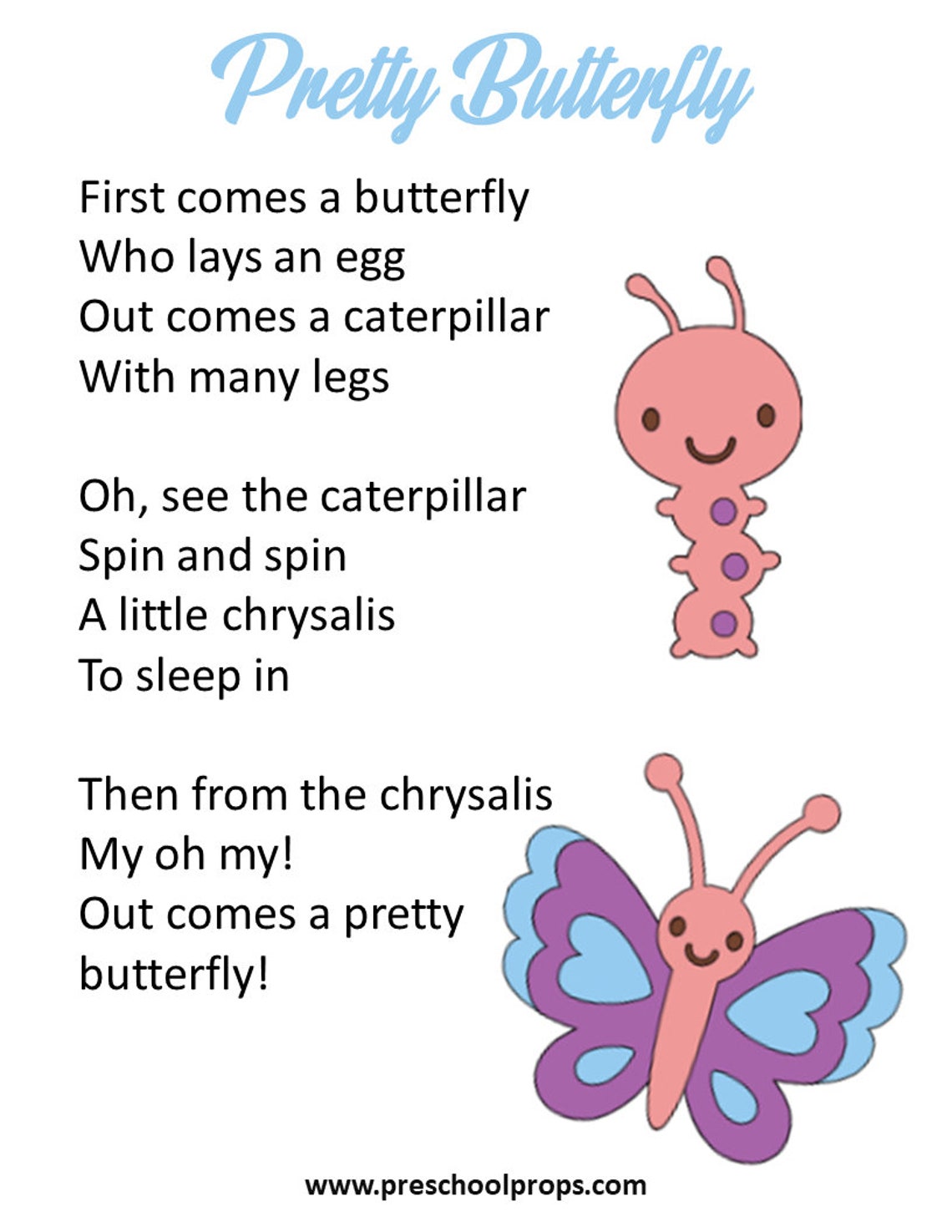 Butterfly Life Cycle Felt / Flannel Board / Puppet Set for Literacy and ...