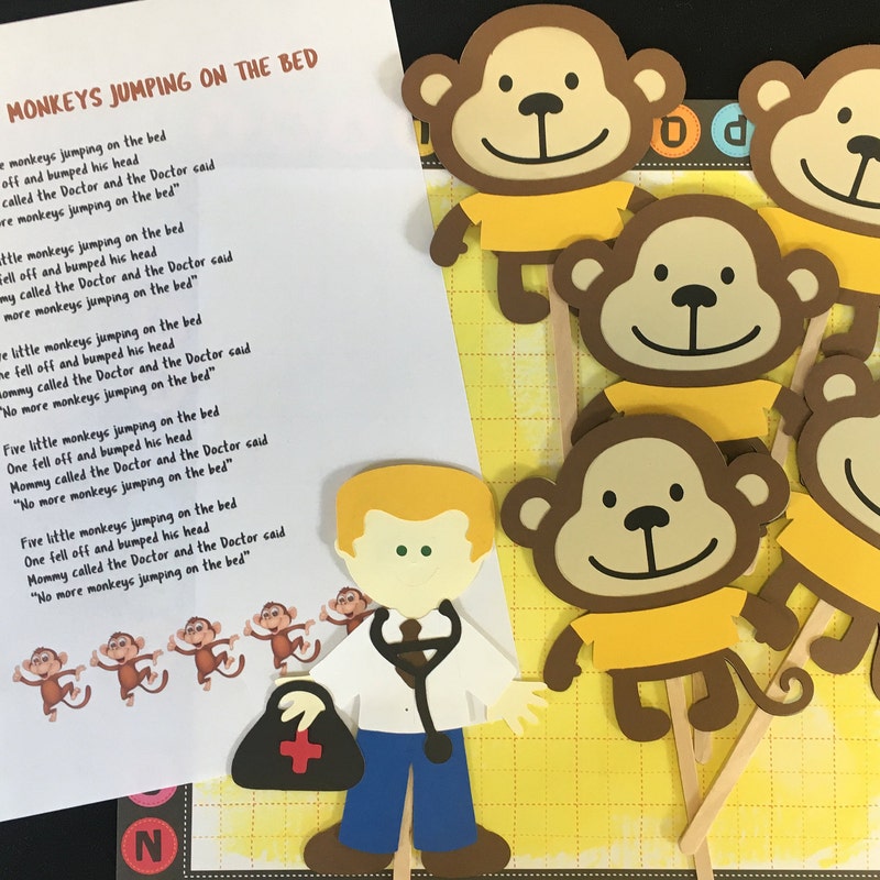 Five Little Monkeys - Etsy