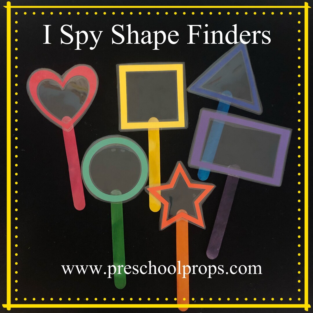 I Spy Rainbow Shape Finders for Literacy and Speech Therapy - Etsy