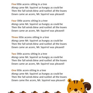 Five Little Acorns Felt / Flannel Board / Puppet Set for Literacy and ...