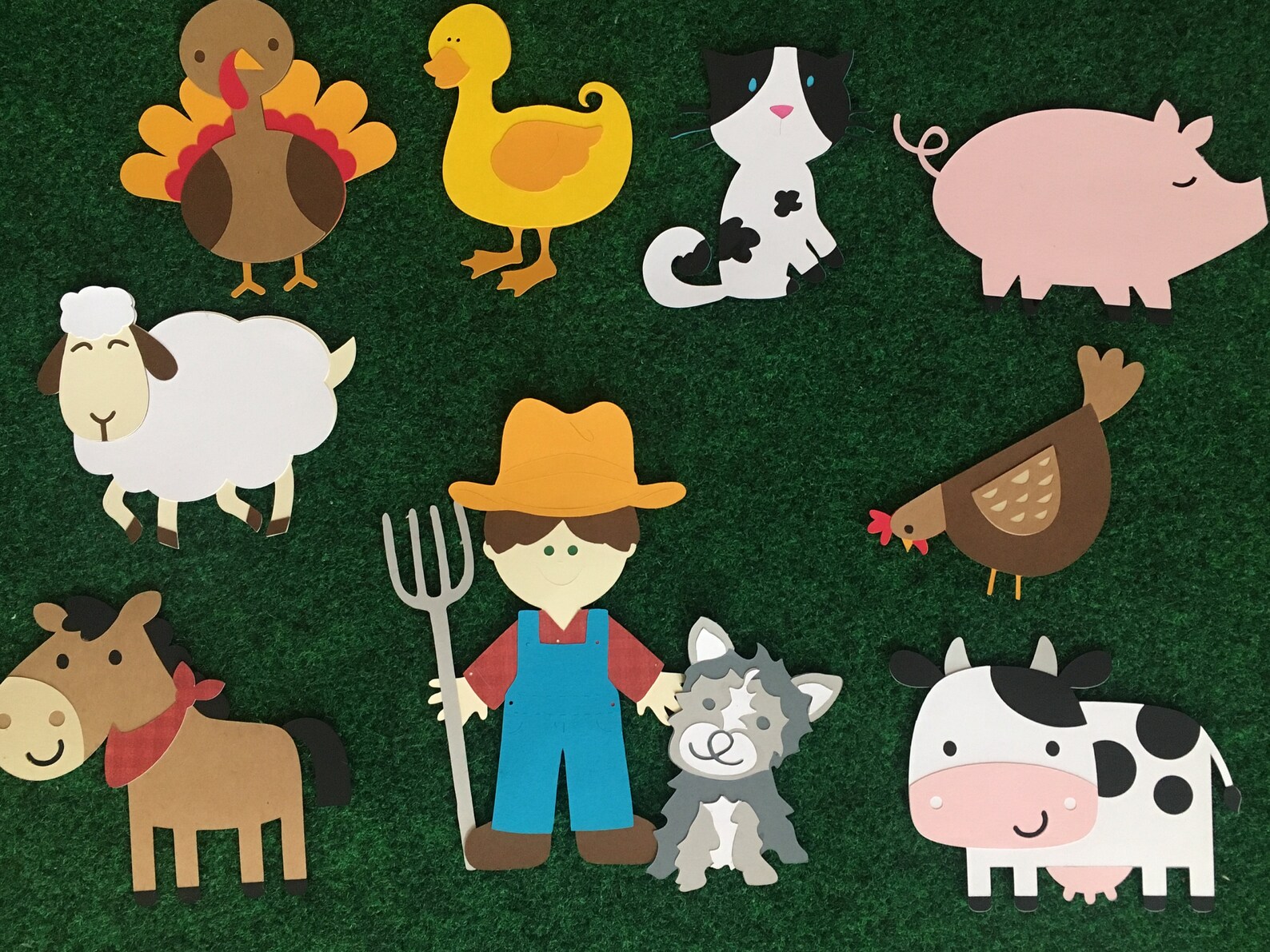 Old Macdonald Puppet Felt / Flannel Board / Puppet Set for Literacy and ...