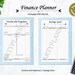 FINANCE PLANNER, Budget Planner and Tracker, Printable, PDF Format, 6 ...