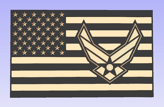 Air Force US Flag USAF Seal Logo Vcarve Svg File for CNC - Etsy