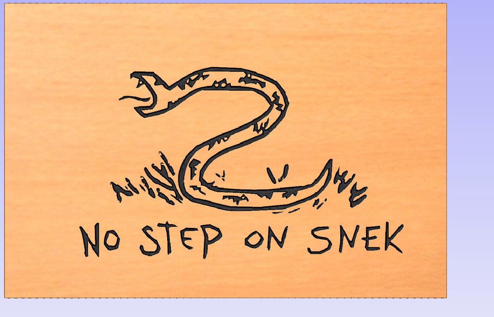 No Step on Snek Logo Vcarve Svg File for CNC Laser Engraving Crv Svg ...