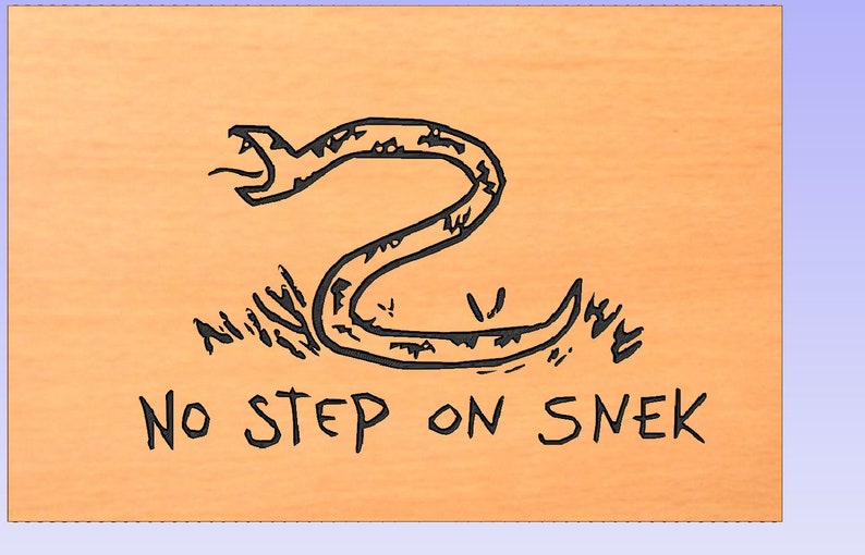 No Step on Snek Logo Vcarve Svg File for CNC Laser Engraving Crv Svg ...