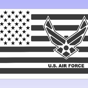 Air Force US Flag USAF Seal Logo Vcarve Svg File for CNC Engraving Dxf ...