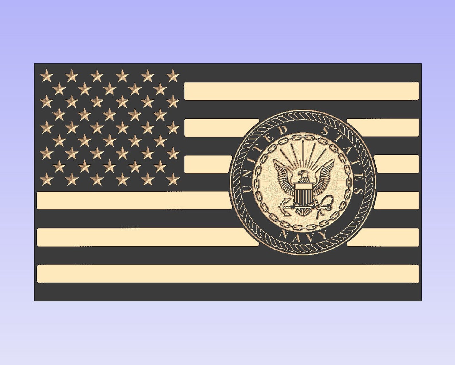 USN US Flag With Navy Seal Logo Vcarve Svg File for CNC - Etsy
