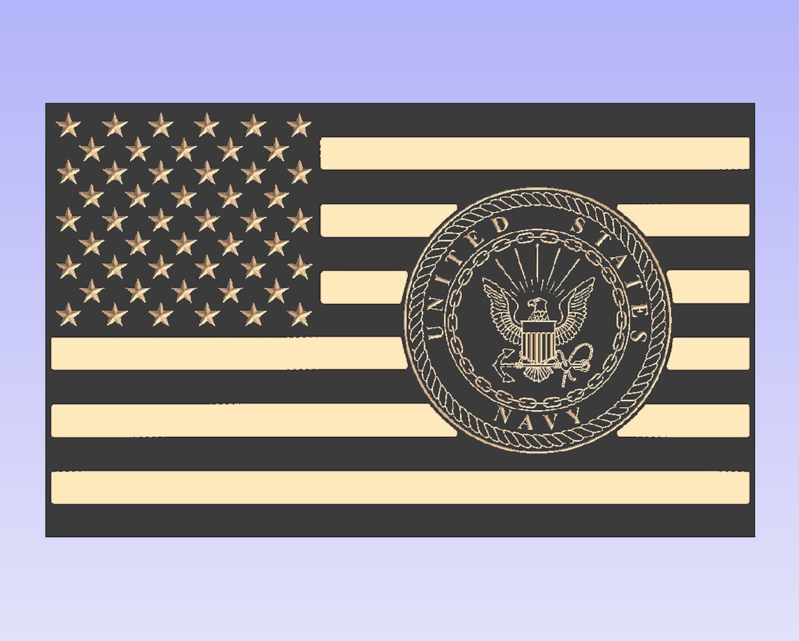 USN US Flag With Navy Seal Logo Vcarve Svg File for CNC Engraving Svg ...