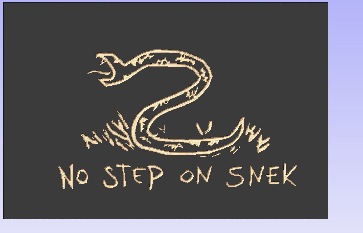 No Step on Snek Logo Vcarve Svg File for CNC Laser Engraving Crv Svg ...