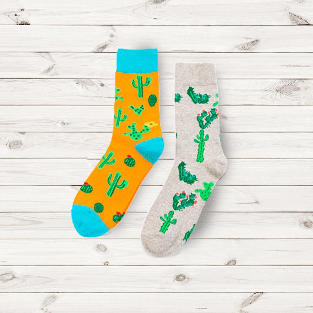 Men Socks Fun Mens Dress Socks Cactus Cacti Men Socks Woman Etsy