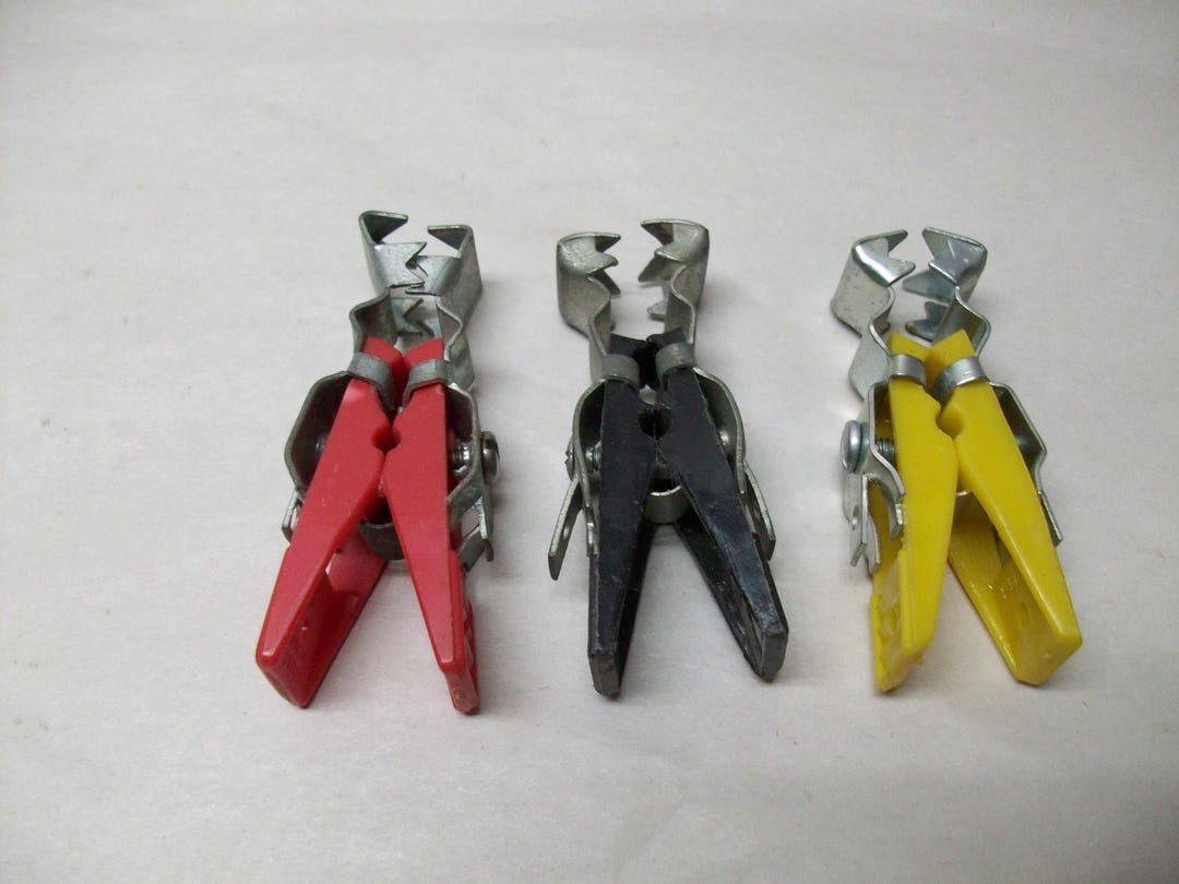 3 TV Antenna Clips Clothespins for 300 Ohm Twinlead; VHF UHF Television ...