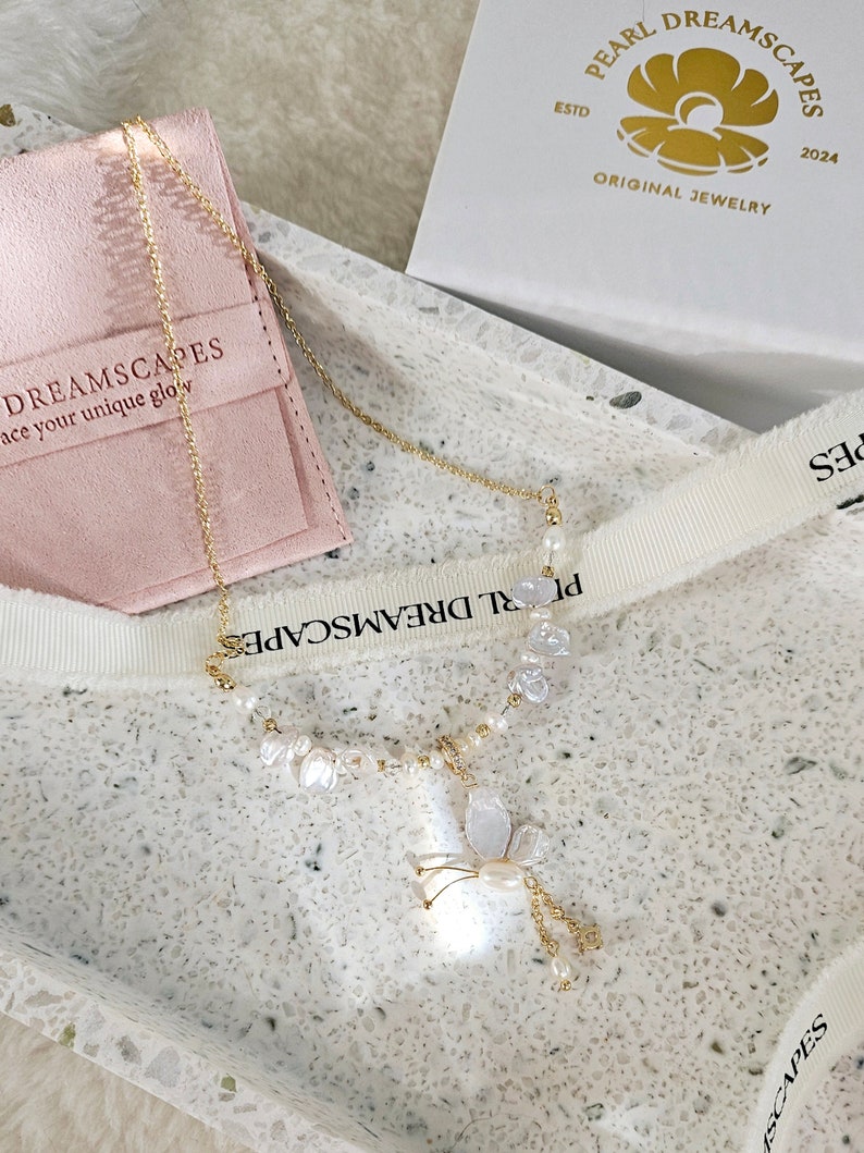 Ethereal Flutter Baroque Pearl Necklace Real Natural Pearl Handmade ...