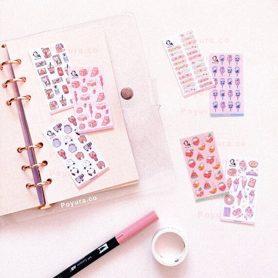 Tiny Sticker Set Mini Deco Sticker Sheet Bundle Kpop - Etsy