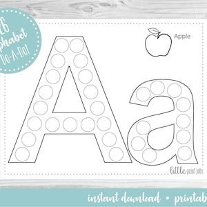 Alphabet 26 Page Do A Dot Art Activity Sheets Etsy