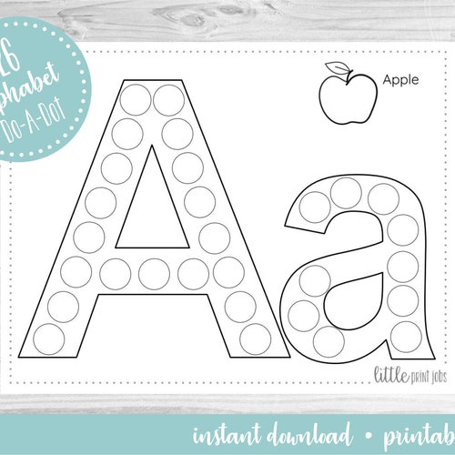 Alphabet Do-a-dot Activity Pages Perfect for Toddler - Etsy