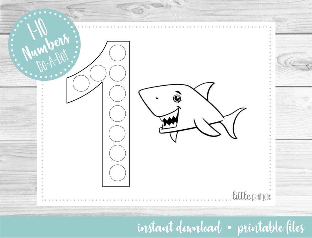 Numbers (1-10) Do A Dot Art Activity Sheets - Etsy