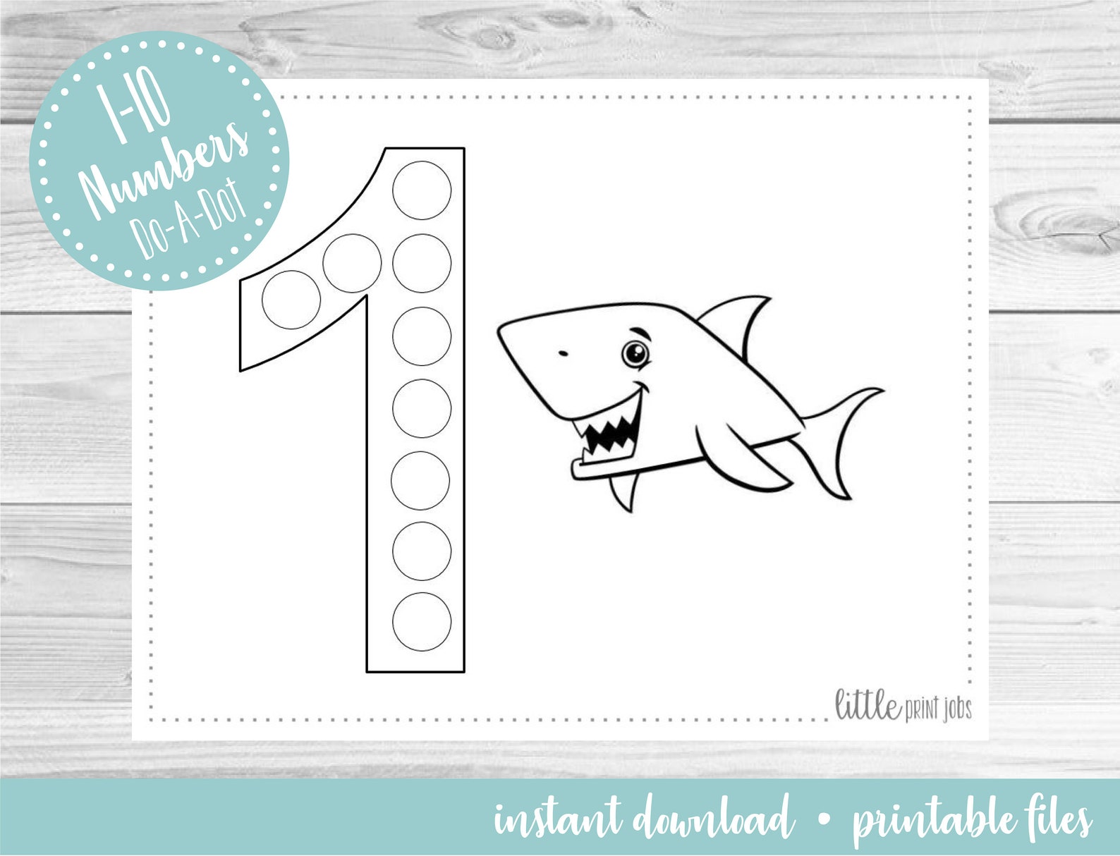 Numbers (1-10) Do A Dot Art Activity Sheets - Etsy