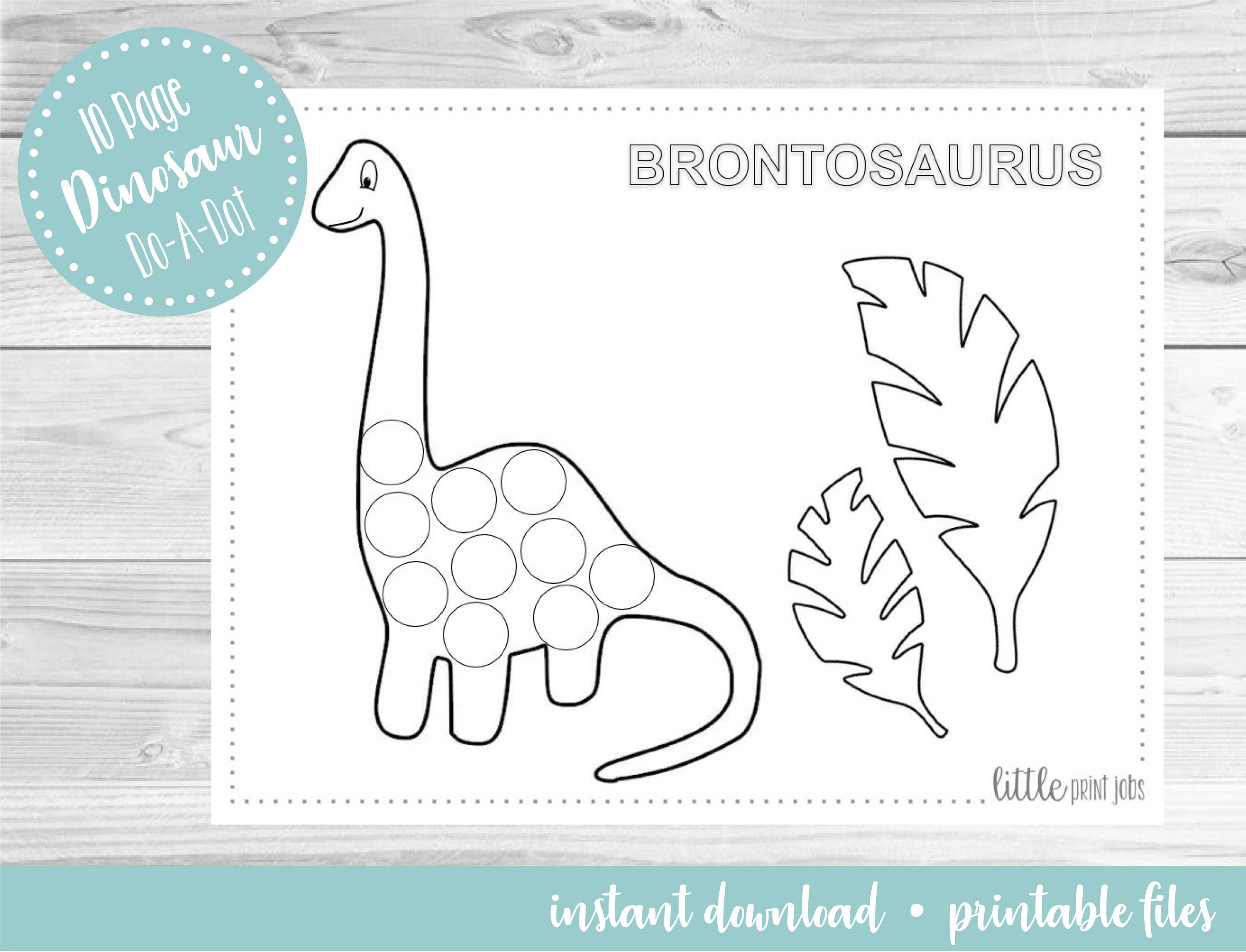 Dinosaur Themed (10 Page) Do A Dot Art Activity Sheets - Etsy