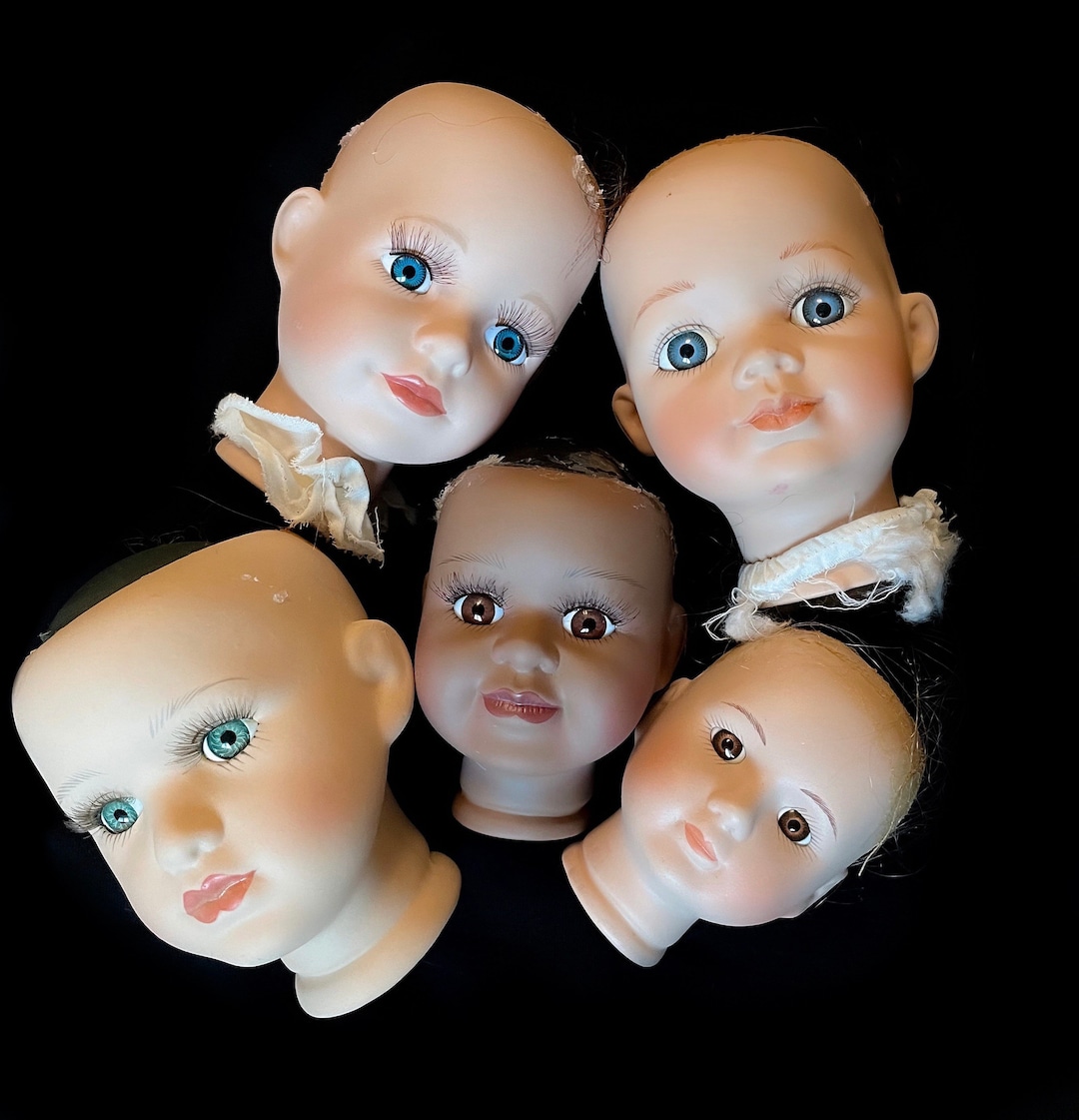 5 Porcelain Doll Heads RANDOM LOT - Etsy