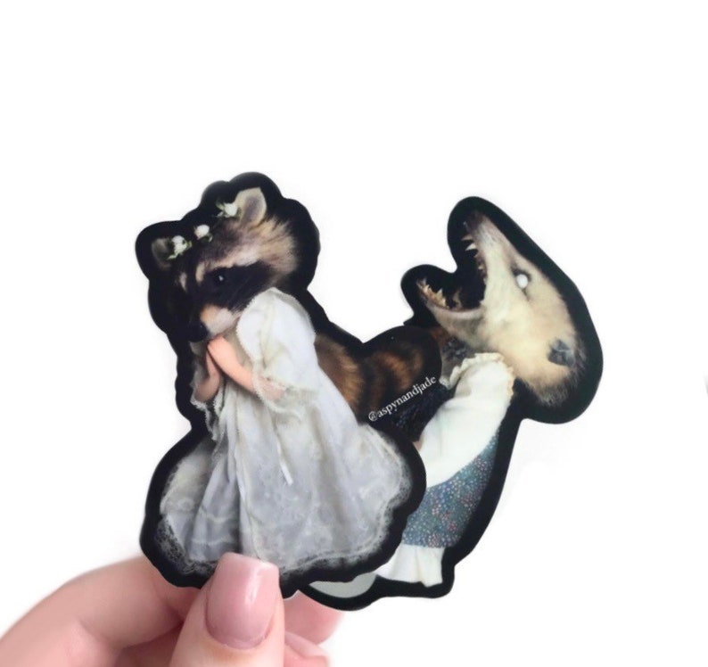 Sticker BUNDLE of 2 Praying Raccoon Angry Opossum Oddity - Etsy