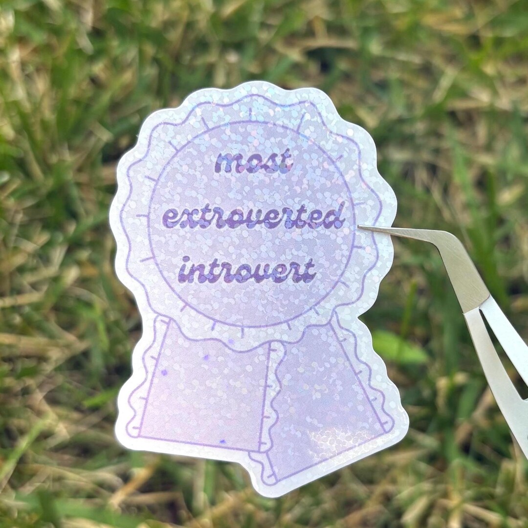 Most Extroverted Introvert Award Ribbon: Sticker or Magnet - Etsy