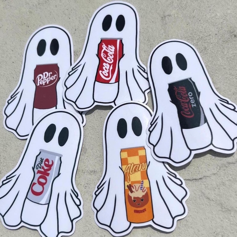 Ghost Holding a Can of Coke - Etsy