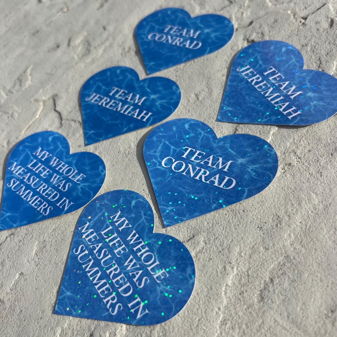 The Summer I Turned Pretty Heart Stickers | Team Conrad, Team Jeremiah ...