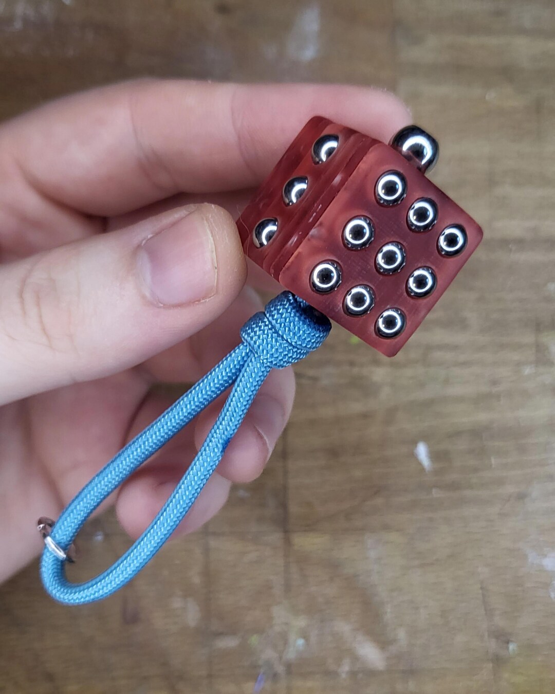 The Roller Button Cube Keychain With 24 Clicky Steel Roller Balls - Etsy
