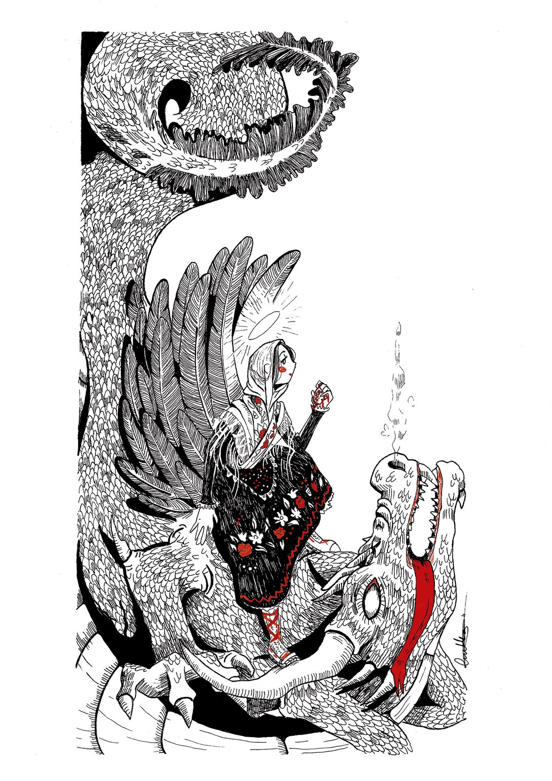 La Tarasca y Santa Marta (print) - Etsy España