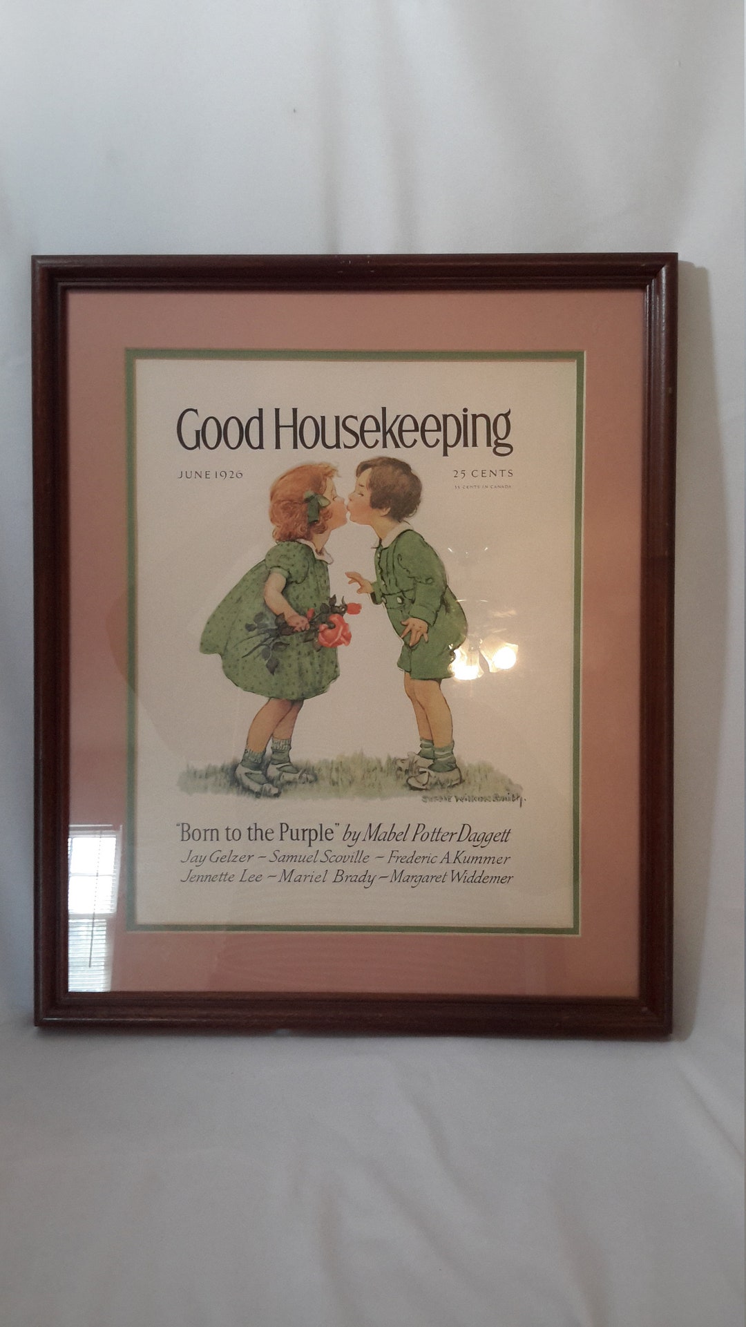 Vintage Good Housekeeping Cover Art, June 1926 Framed Print - Etsy
