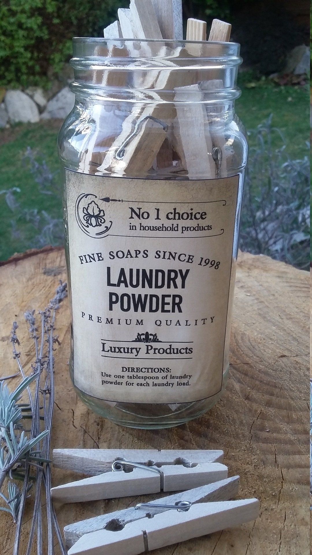 Vintage Style Label Classic Label Laundry Powder Jar Label - Etsy