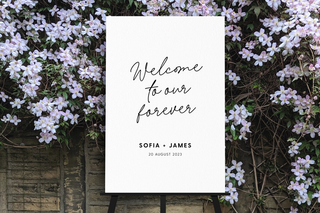 Minimal Welcome Sign Template, Editable Modern Welcome Sign Template ...