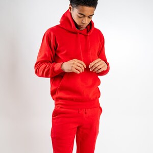 Mens Red Sweatsuit Mens Red Hoodie Mens Red Joggers Mens Red Sweatpants ...