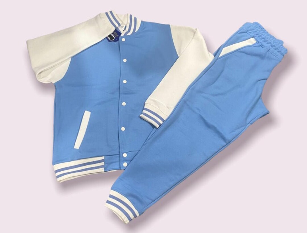 Unisex Varsity Jacket Style Jogger Sweatsuit Set Gift for Her or Gift ...
