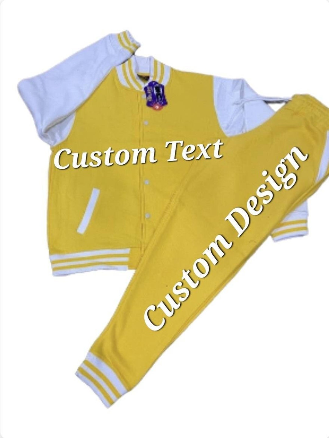 Customized Mens Sweatsuit Mens Monogram Sweatshirt Joggers Set Mens ...