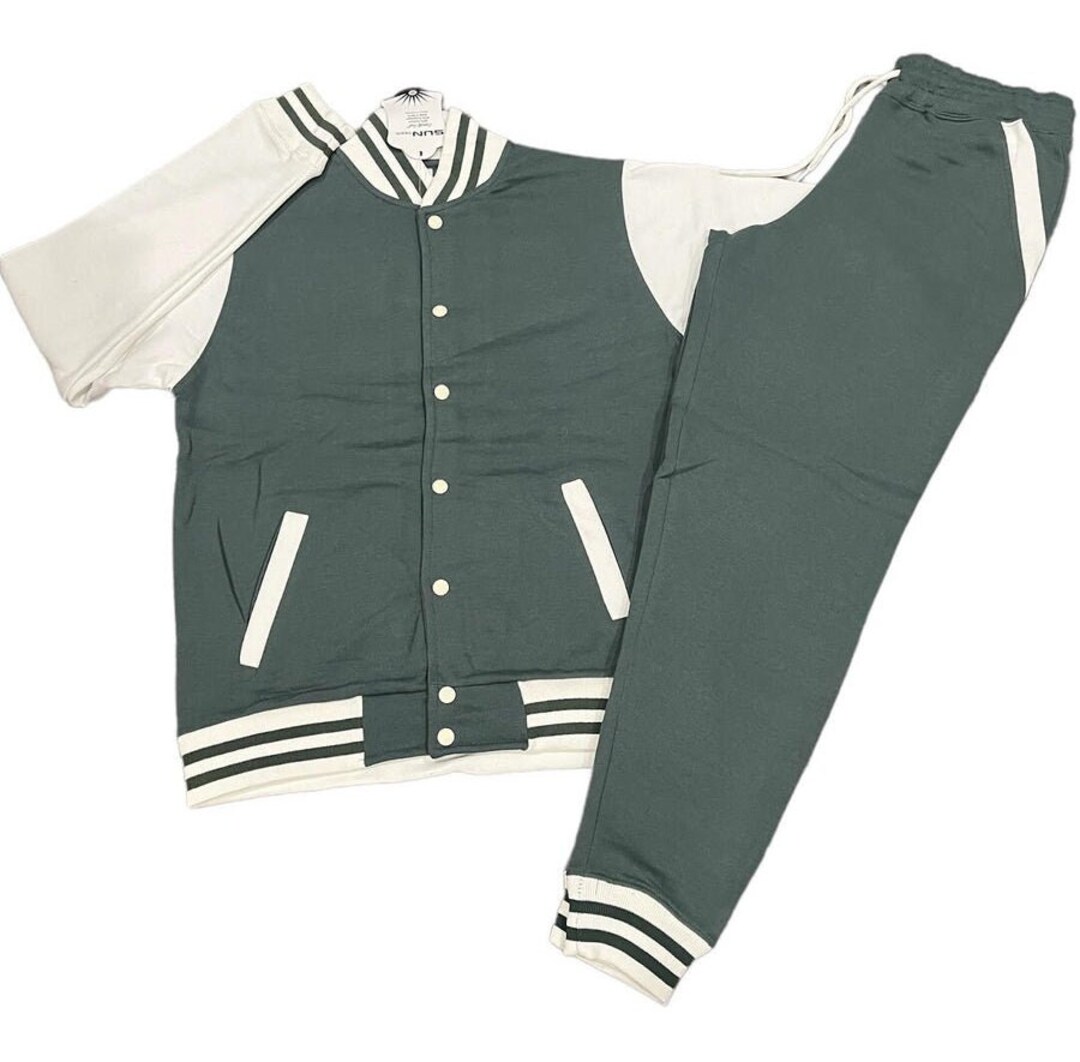 Unisex Varsity Jacket Style Jogger Sweatsuit Set Gift for Her or Gift ...