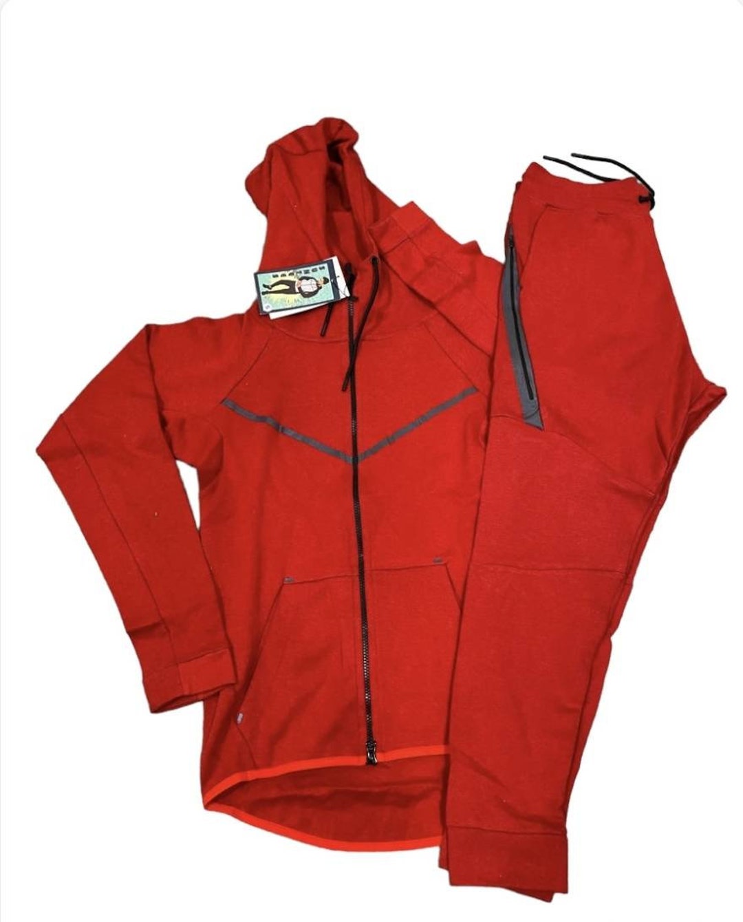 Mens Red Tech Fleece Sweatsuit Trendy Tracksuit Mens Tech Trendy ...